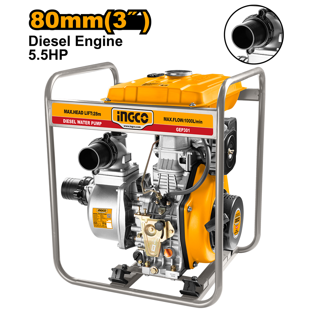 Ingco 3″ Diesel Water Pump 5.5HP – GEP301 - Soham Fiji