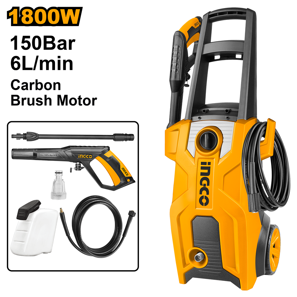 Ingco High Pressure Washer 1800W – HPWR18008 - Soham Fiji