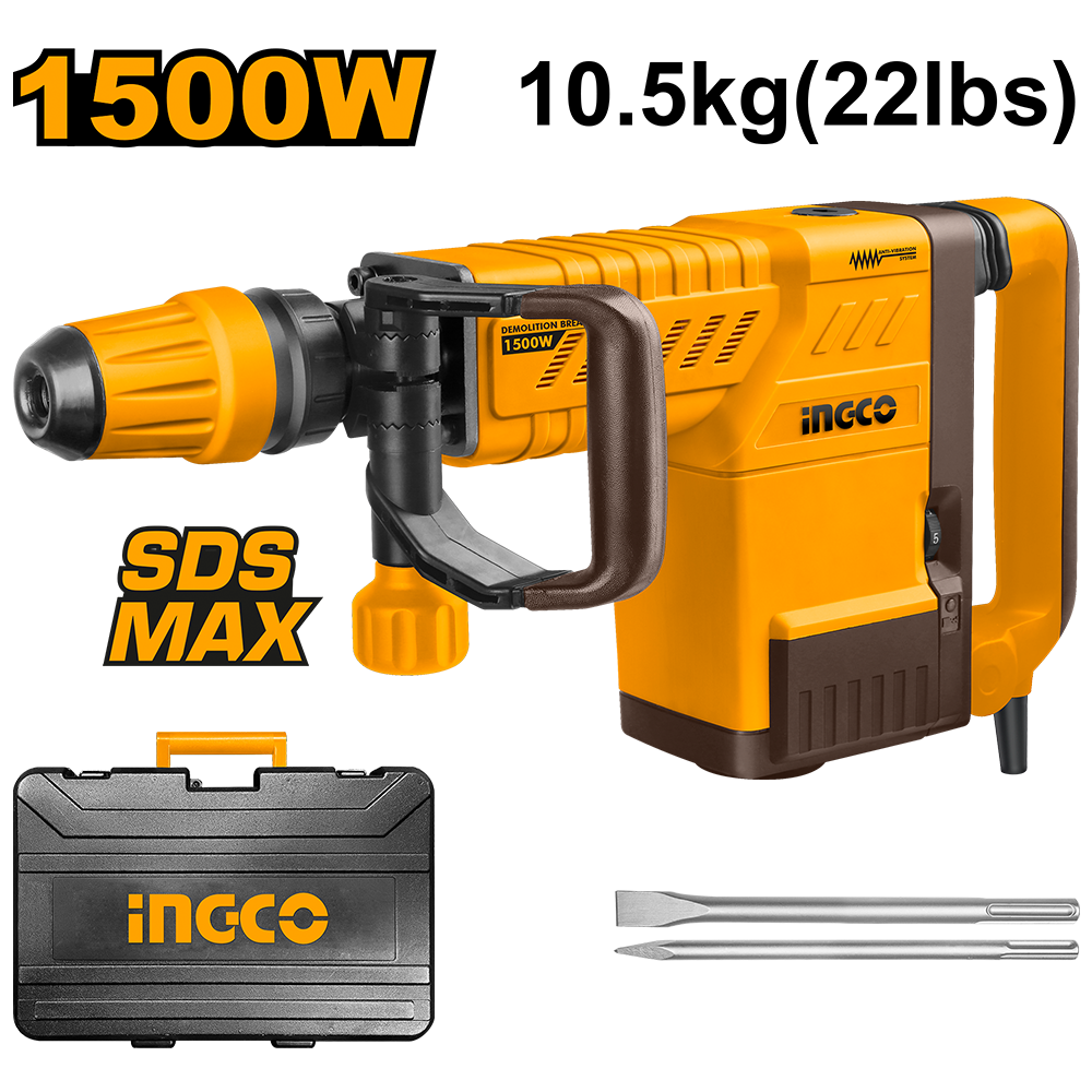 Ingco 10.5kg SDS Demolition Breaker 1500w - Soham Fiji